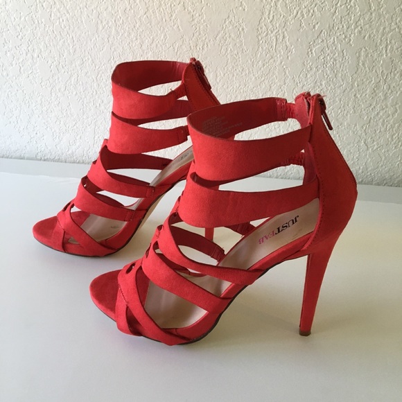 JustFab | Shoes | Redorange Gladiator Style Platform 5 Highstiletto ...